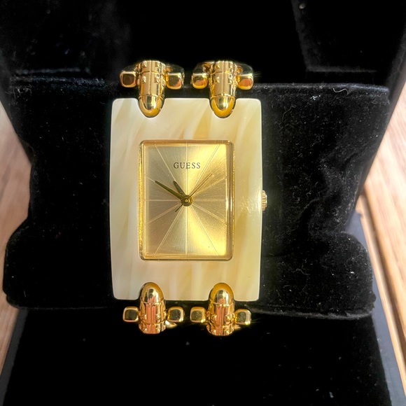 Guess | Accessories | Guess Ladies Watch Pearlized Bezel With Gold ...